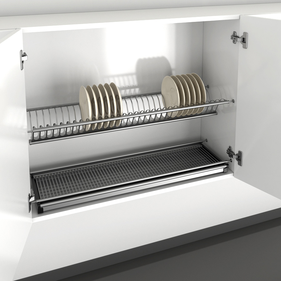 900 mm Snake Multi Purpose Dish-Rack White Brackets | Kitchen Line ...